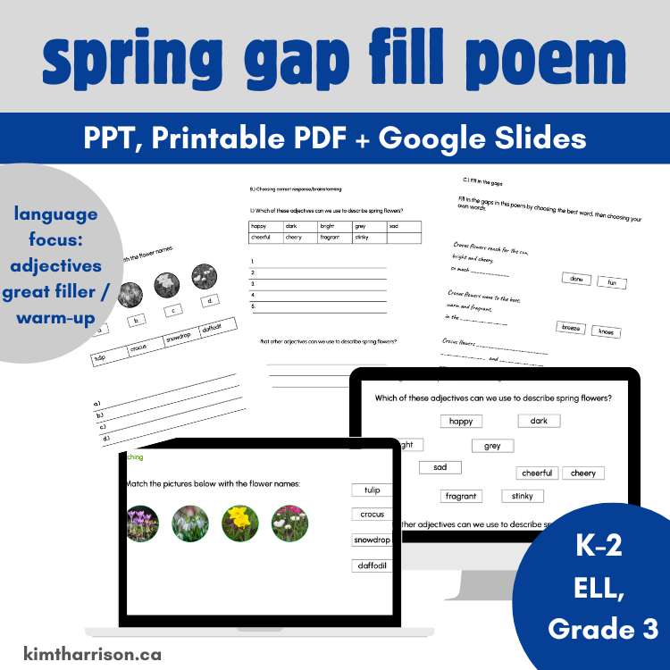 Spring Gap Fill Poem, K-2 – Kim T. Harrison